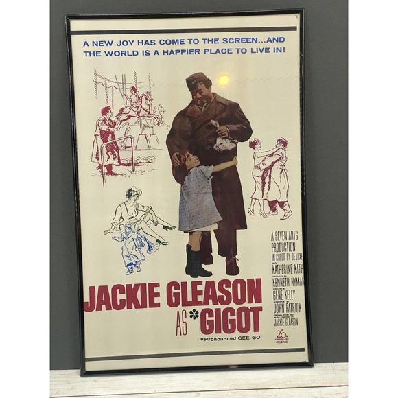 Other | Vintage Framed 1962 Jackie Gleason As Gigot Movie Collectors ...